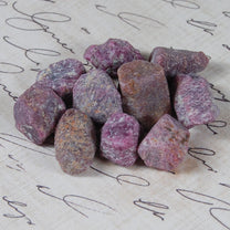 Rough (unpolished) ruby crystals – Wyrding Studios