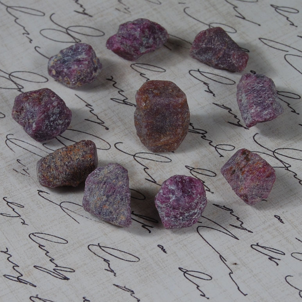Rough (unpolished) ruby crystals – Wyrding Studios